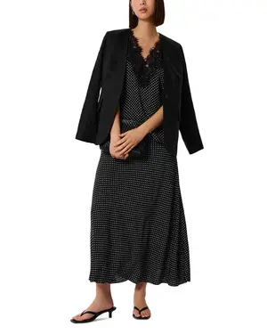 Whistles Linen Collarless Blazer