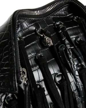 Alexander McQueen Manta Fringe Leather Clutch
