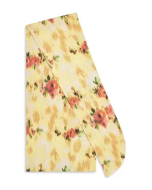 GANNI Abstract Floral Print Wrap Scarf - Aurora