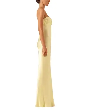 Shona Joy La Lune Strapless Maxi Dress - Lemon