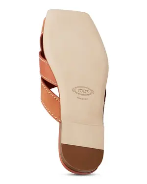 TOD'S Leather Sandals - Orange