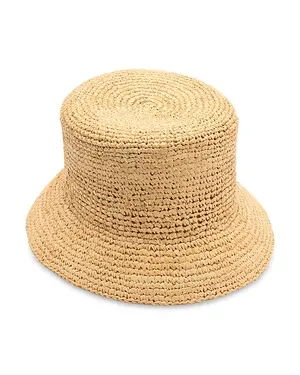 PHYSICIAN ENDORSED Straw Bucket Hat - Natural