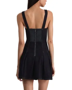 Alice + Olivia Hollis Flared Denim Dress