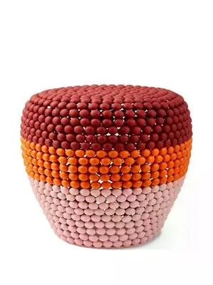POLSPOTTEN Dot Striped Stool - Pink