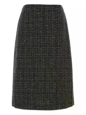 Fendi Check-pattern Midi Skirt
