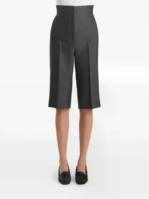 Khaite Raelle Tailored Cady Shorts - Grey