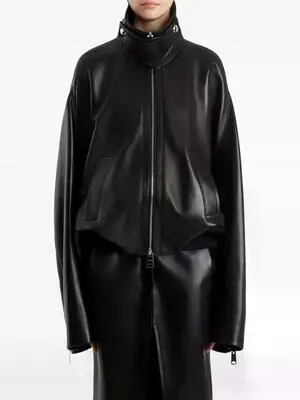 Khaite Hammett Nappa Leather Bomber Jacket
