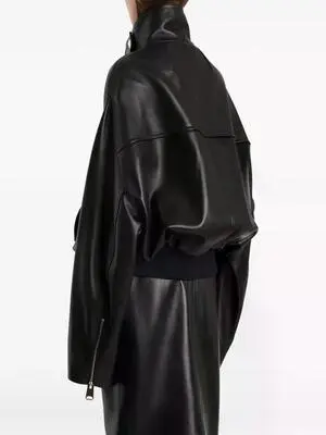 Khaite Hammett Nappa Leather Bomber Jacket
