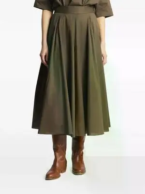 FAY Pleated A-line Midi Skirt