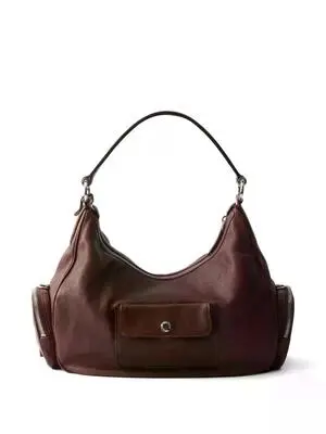 Prada Medium Washed Leather Bag - Brown