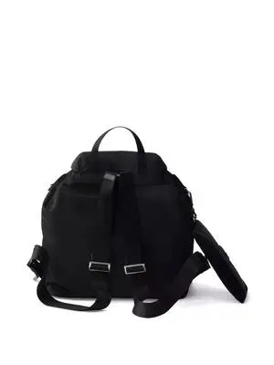 Prada Re-nylon Backpack With Saffiano Leather Accents - Black