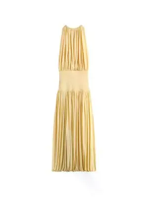 TOTEME Gathered Maxi Dress - Neutrals
