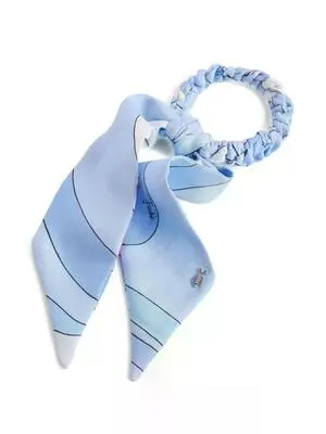 Emilio Pucci Silk Hair Tie With Foulard Detail
