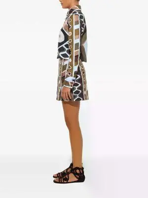 Emilio Pucci Vivara-print Silk Crop Shirt