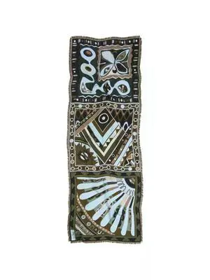 Emilio Pucci Mixed-print Silk Stole - Green