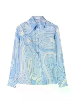 Emilio Pucci Marmo-print Silk Shirt