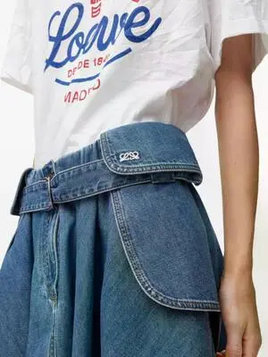 Loewe Belted Cargo Mini Skirt - Blue