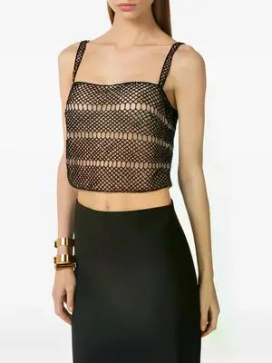 Elisabetta Franchi Open-work Band Top