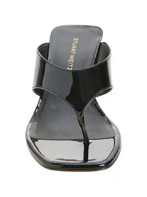 STUART WEITZMAN Thong Wedge Sandals - Black