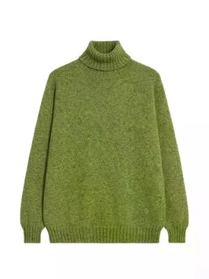 FORTELA Shetland Roll-neck Sweater - Green