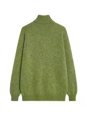 FORTELA Shetland Roll-neck Sweater - Green
