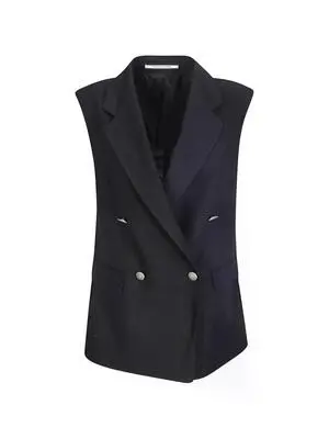 Tagliatore Bernice Double-breasted Waistcoat - Black