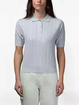 MOORER Ribbed Polo Shirt