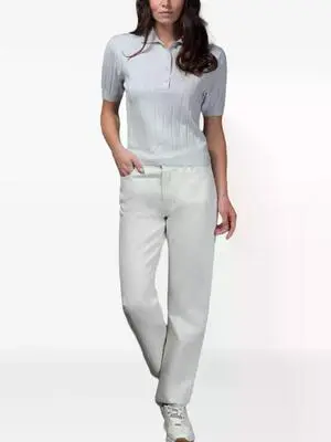 MOORER Ribbed Polo Shirt