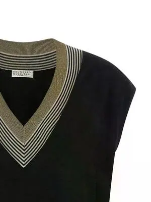 Brunello Cucinelli V-neck Striped Vest