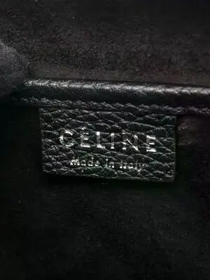 Celine 2010-2026 Nano Leather Luggage Tote Satchel - Black