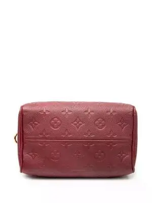 LOUIS VUITTON 2018 Monogram Empreinte Speedy Bandouliere 20 Satchel - Red