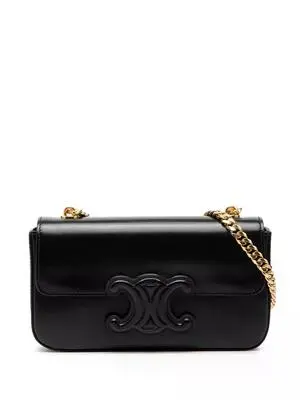 Celine 2000-2025 Smooth Calfskin Cuir Triomphe Chain Shoulder Bag