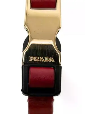Prada 2010-2026 City Calf Leather Tuc Ring Key Holder