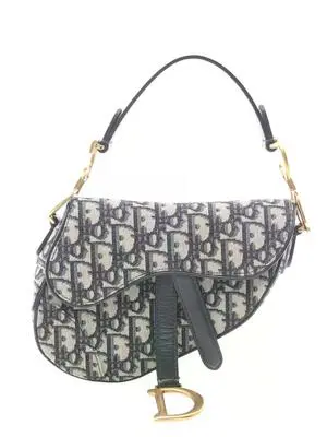 Dior 2010-2026 Mini Oblique Canvas Saddle Bag - Brown