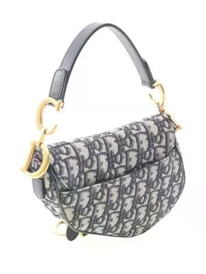 Dior 2010-2026 Mini Oblique Canvas Saddle Bag - Brown