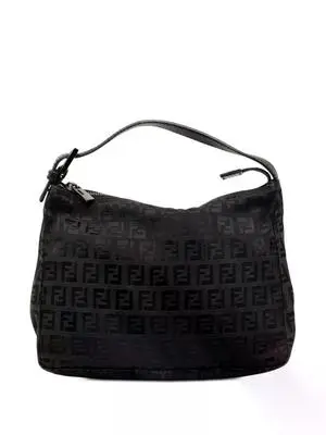 Fendi 2000-2010 Zucchino Canvas Handbag - Black