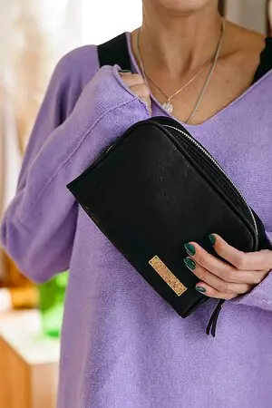 TIRADIA CORK Omni Belt Crossbody Bag Black