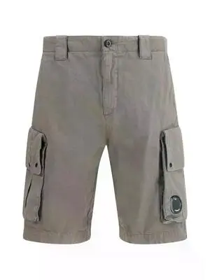 C.P. COMPANY Gabardine Cargo Shorts With Lens Detail