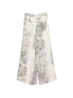 NUDE Animal-print Wide-leg Trousers