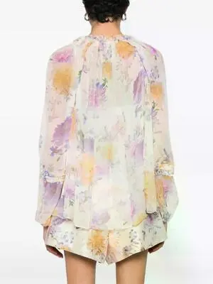 Zimmermann Luna Ruffled Floral Blouse