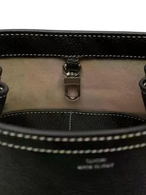 TOTEME Grained Leather Bucket Bag - Black