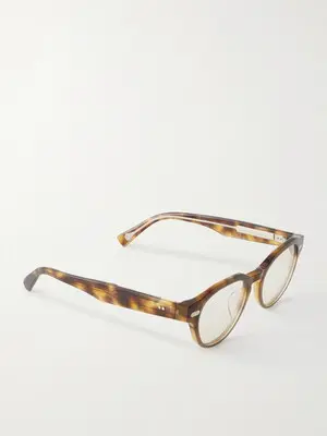 Brunello Cucinelli Round Frame Acetate Glasses - Brown