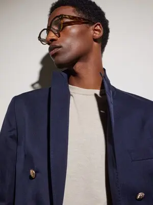 Brunello Cucinelli Round Frame Acetate Glasses - Brown