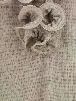 Magda Butrym Floral-appliqué Slip Dress - Neutrals