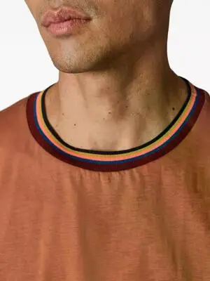 Paul Smith Striped-collar T-shirt
