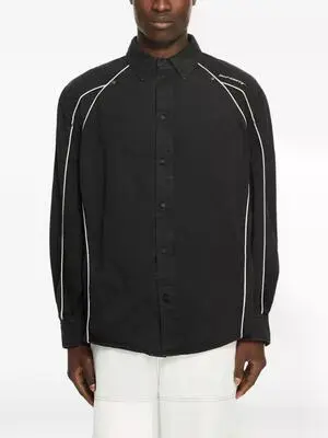 Off-White Owr Piped Cotton Shirt - Black