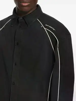 Off-White Owr Piped Cotton Shirt - Black