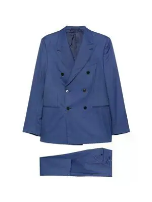 Caruso Double-breasted Suit - Blue