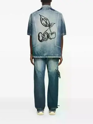 Off-White Cherry Short-sleeve Denim Shirt