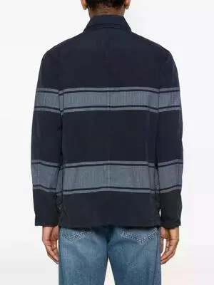 FAY Striped Toggle Coat